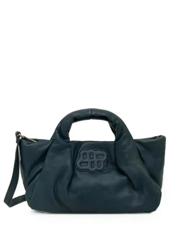 Munthe Lixia Logo-patch Ruched-detailing Tote Bag - Blue