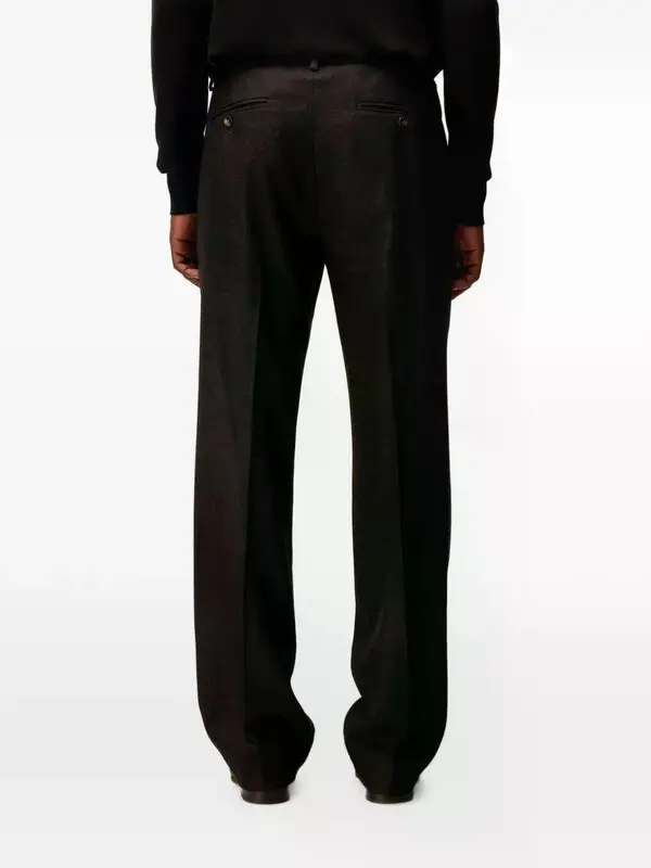 RETORI Retro Pleated Flannel Trousers