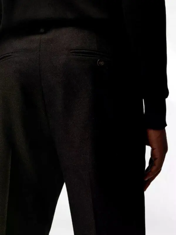 RETORI Retro Pleated Flannel Trousers