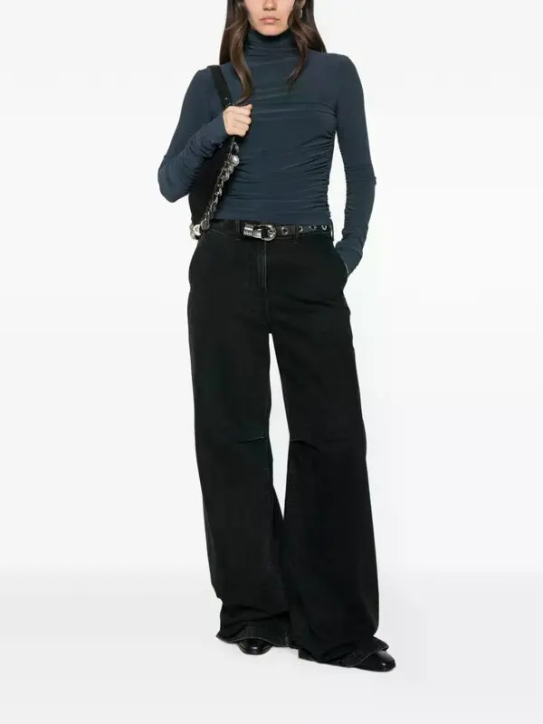 Patrizia Pepe Draped Roll-neck Top