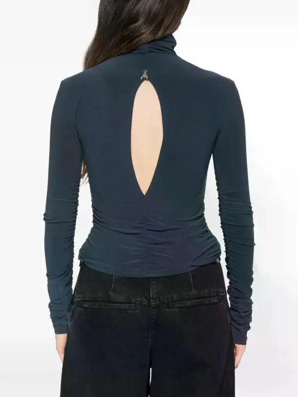Patrizia Pepe Draped Roll-neck Top
