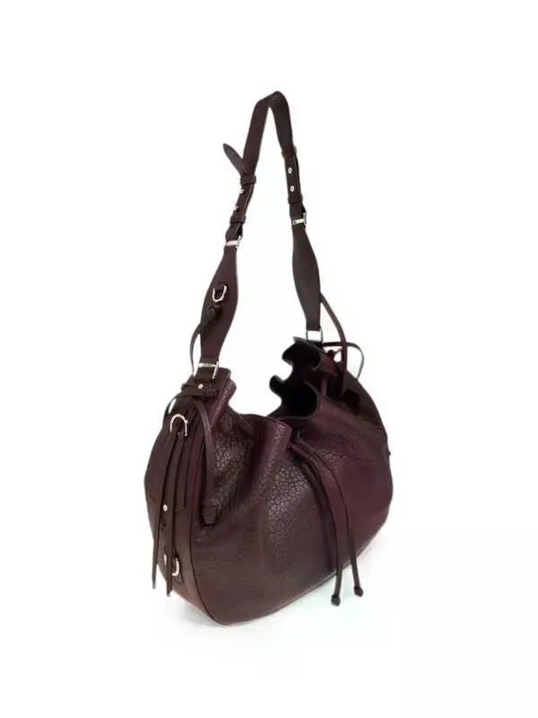 Isabel Marant Étoile Bolton Hobo Pebbled Leather Shoulder Bag - Red