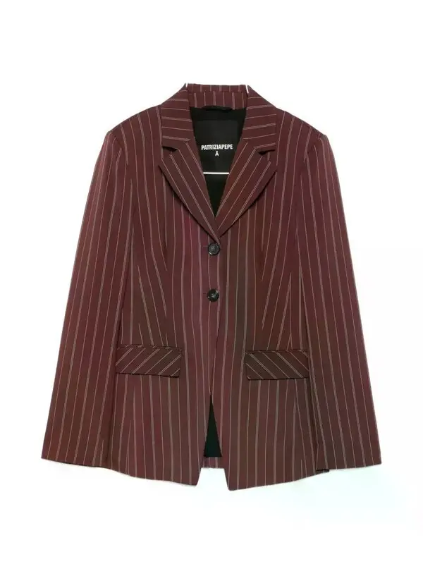 Patrizia Pepe Pinstripe-pattern Single-breasted Blazer - Brown