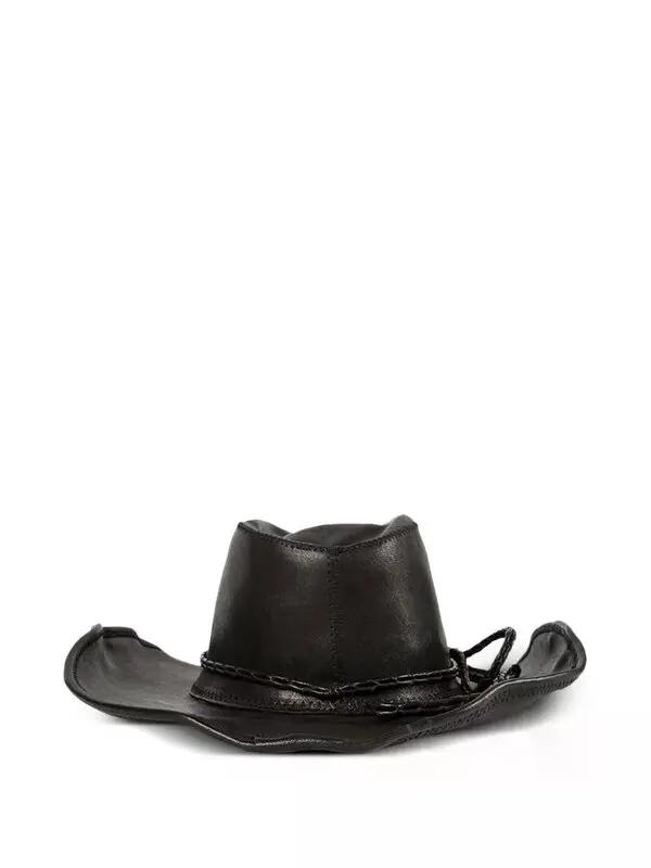 ANN DEMEULEMEESTER Grained-leather Cowboy Hat