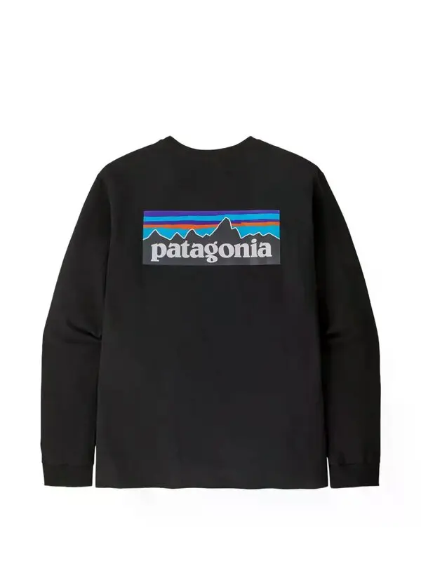 Patagonia Logo-print Long-sleeved T-shirt - Black