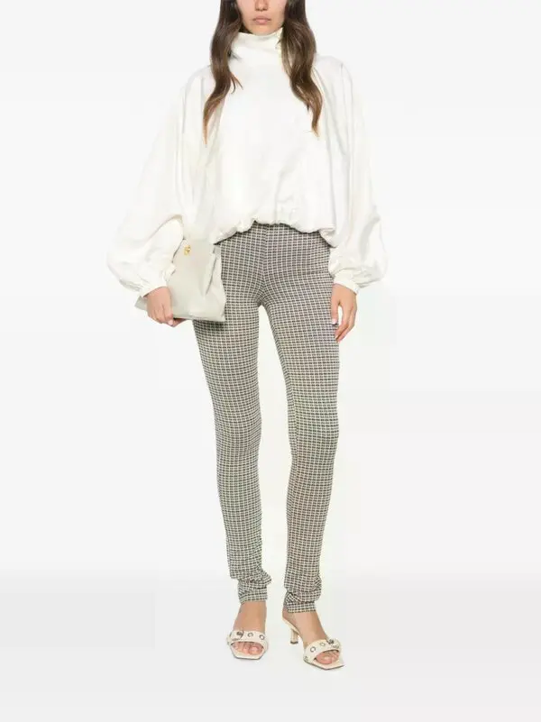 Patrizia Pepe Houndstooth Slim-fit Trousers