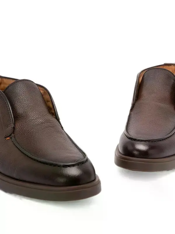 Santoni Dragon Grained Leather Boots