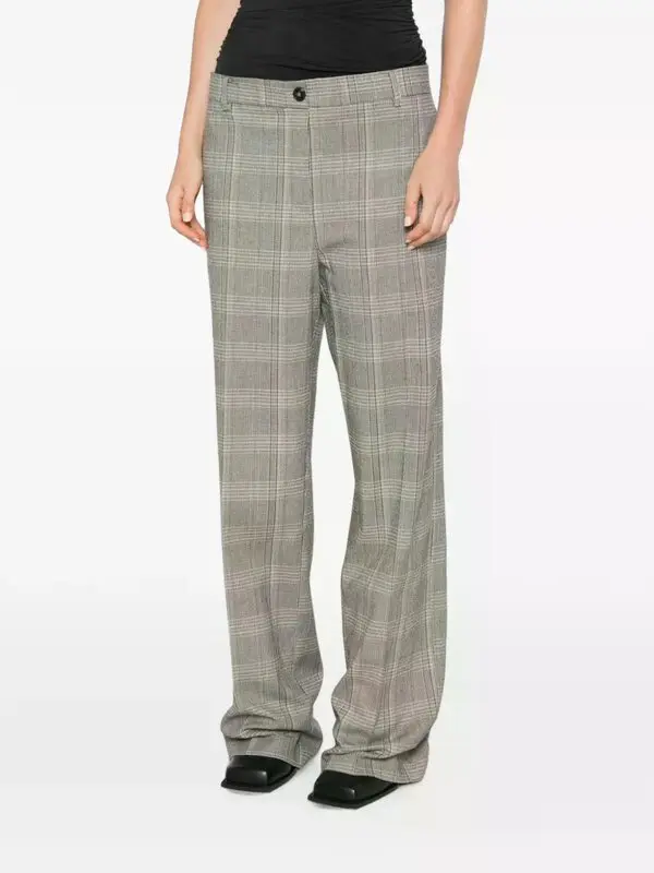 Patrizia Pepe Checked Oversized-waist Trousers