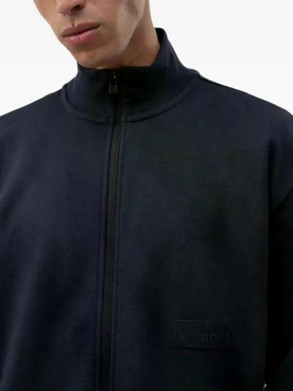 BOSS Logo-patch Zip-up Sweatshirt