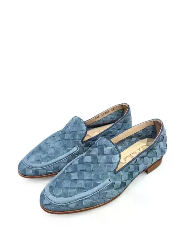 CALCE Baby Silk Woven Suede Loafers