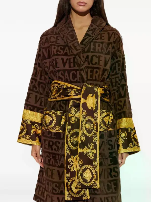 Versace I Love Baroque Logo-print Robe