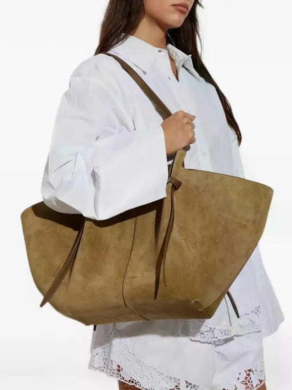 Yuzefi Xl Mochi Suede Tote Bag - Brown