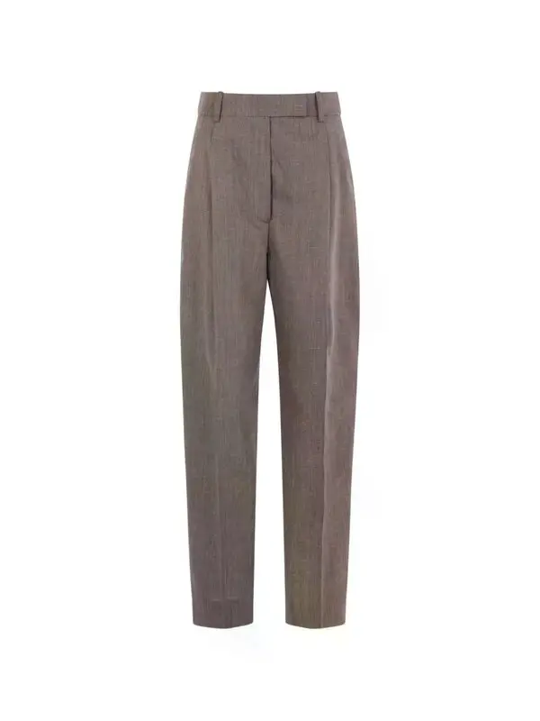 RÓHE Pleat-detail Slub-texture Trousers