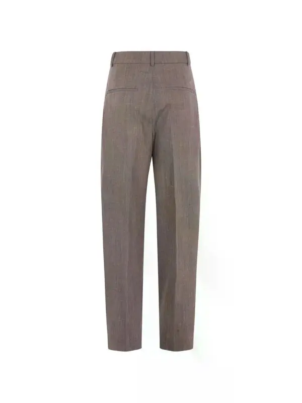 RÓHE Pleat-detail Slub-texture Trousers