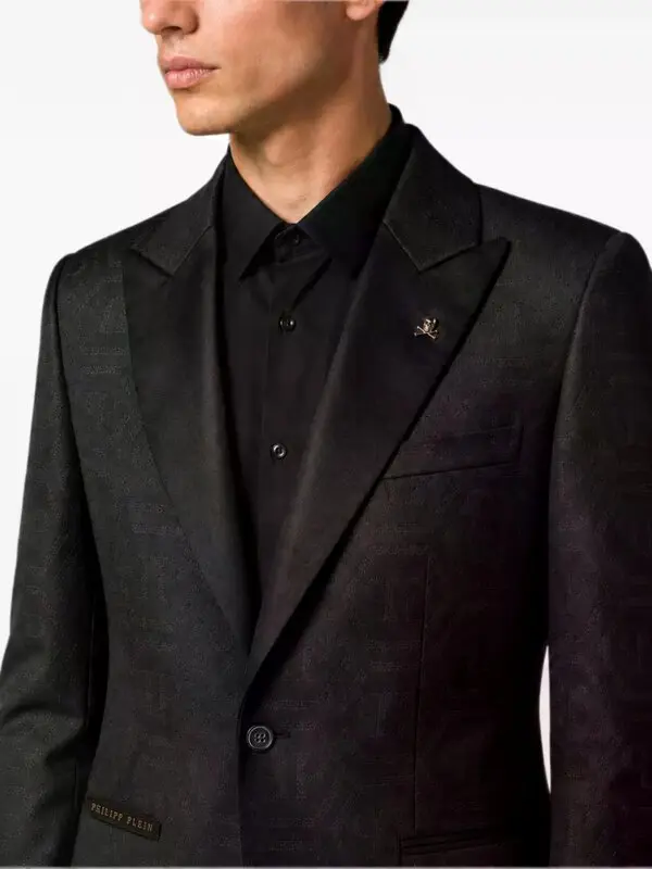 Philipp Plein Jacquard Blazer Regular Fit Monogram