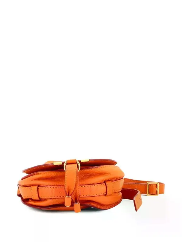 Chloé Marcie Leather Mini Crossbody Bag - Orange