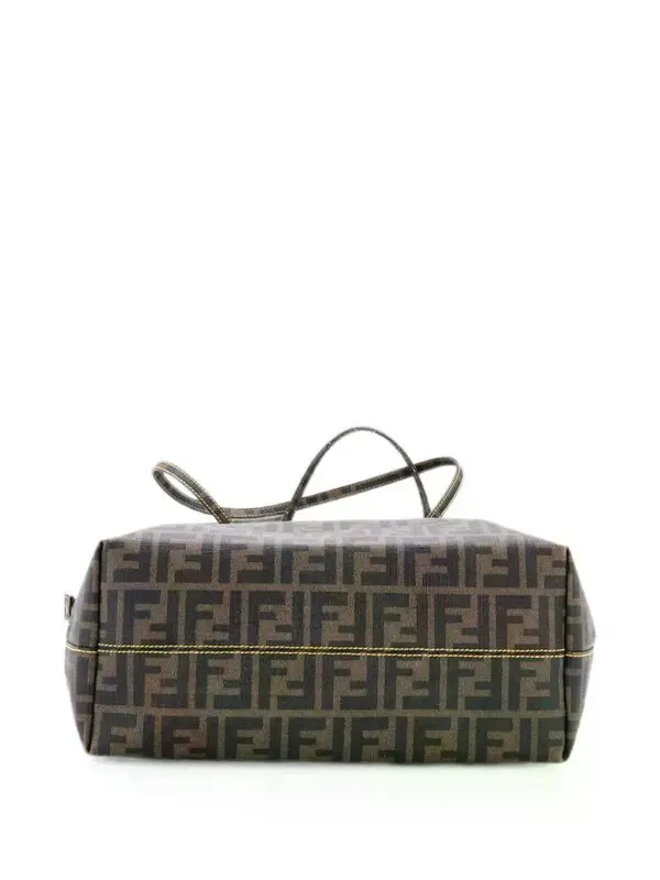 Fendi Roll Zucca Coated Canvas Medium Tote Bag