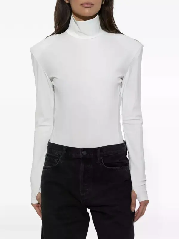 IRO PARIS Azales Padded-shoulder Bodysuit - White