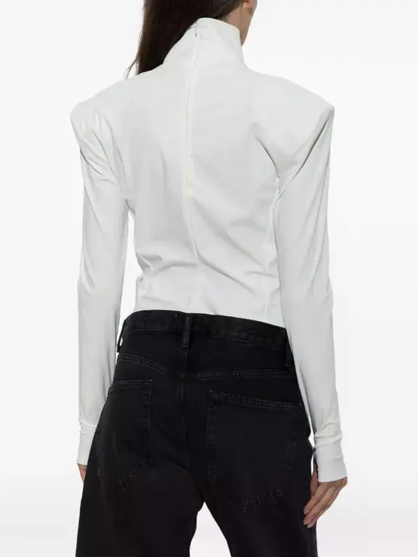 IRO PARIS Azales Padded-shoulder Bodysuit - White