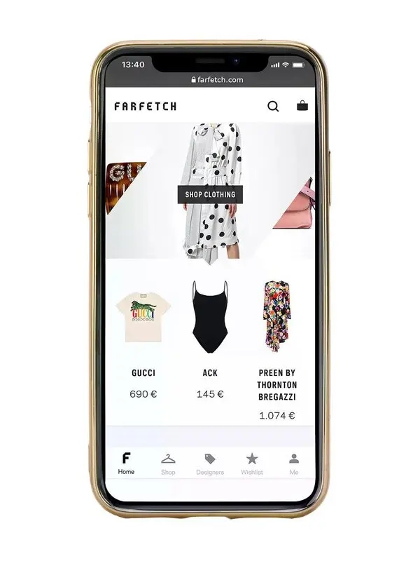 CHIARA FERRAGNI Embroidered Eye Phone Case - Gold