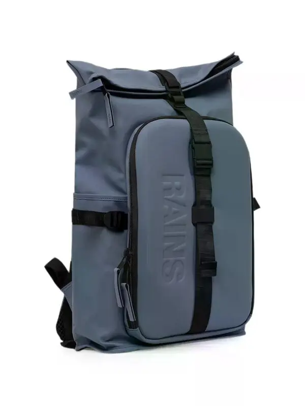 Rains Logo-embossed Roll-top Backpack