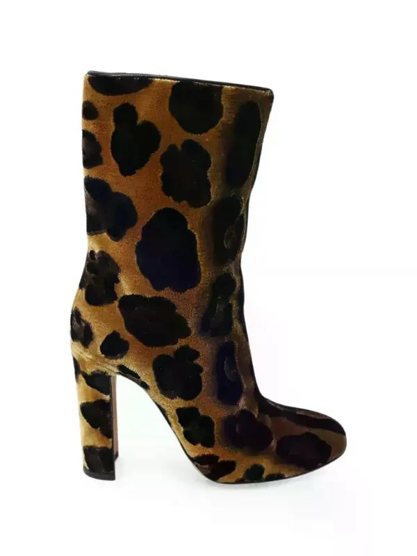 Dolce & Gabbana Leopard-print Calf Boots - Brown