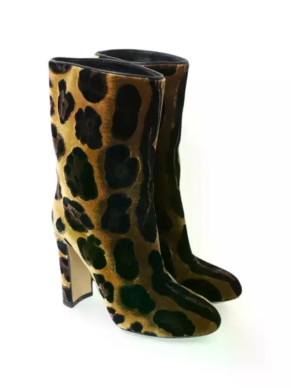 Dolce & Gabbana Leopard-print Calf Boots