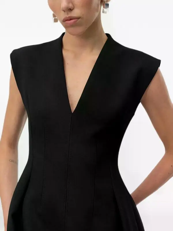 Hugo Kaytra Cap-sleeve Dress With Pleat Details