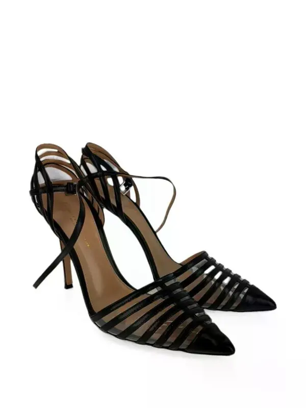GIANVITO ROSSI 2010-2020s Caged Ankle-strap Pumps - Black