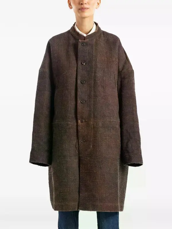 COTTLE Button-up Coat - Brown