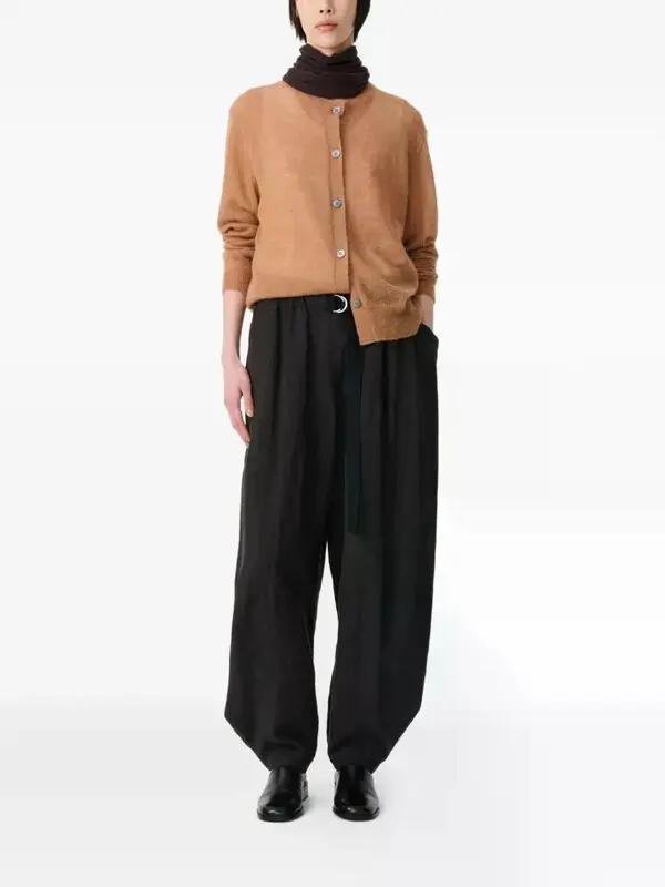 Studio Nicholson Callen Crew-neck Cardigan - Brown