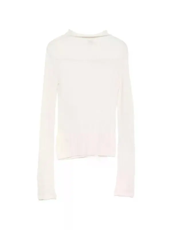 Patrizia Pepe Ribbed Funnel-neck Knit