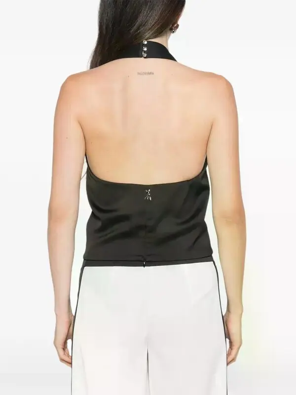 Patrizia Pepe Halterneck Top With Cowl Neck