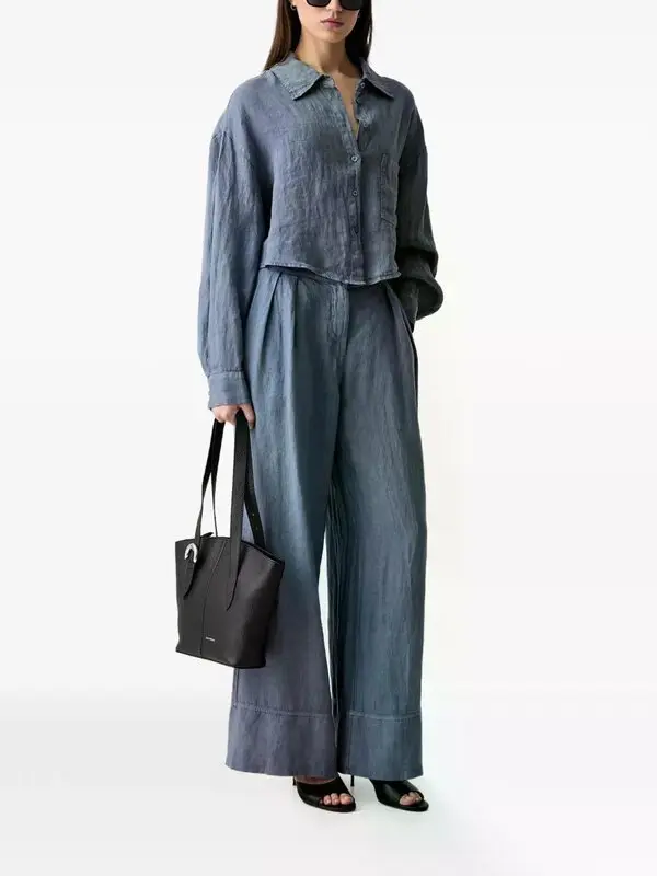 VICOLO Pleated Detailing Wide-leg Trousers