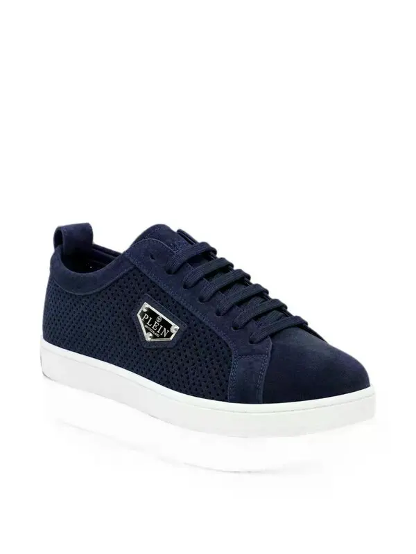 Philipp Plein Perforated Suede Low-top Sneakers
