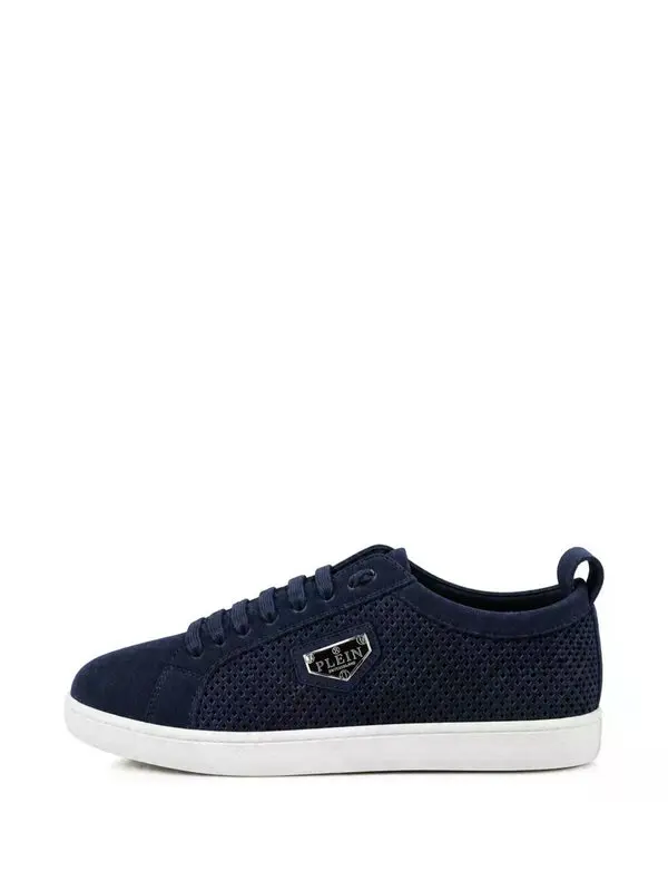 Philipp Plein Perforated Suede Low-top Sneakers - Blue