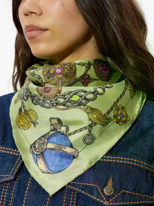Versace Broken Jewels-print Scarf