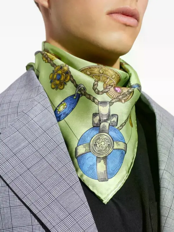 Versace Broken Jewels-print Scarf