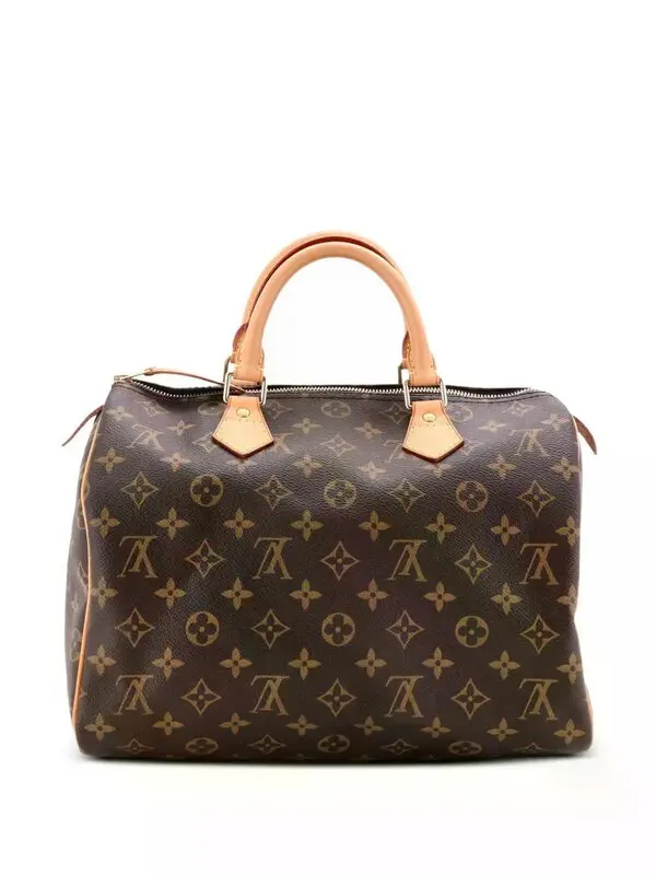LOUIS VUITTON Speedy Handbag Monogram Canvas 30 Satchel - Brown