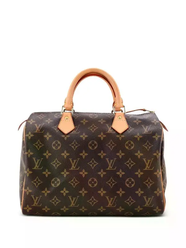 LOUIS VUITTON Speedy Handbag Monogram Canvas 30 Satchel - Brown