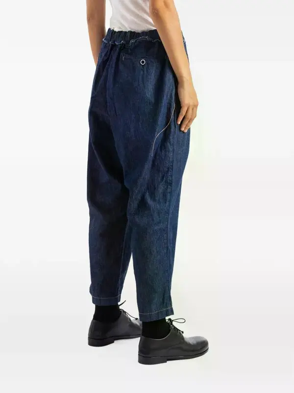 COTTLE Gurkha Pleated Drawstring-waist Jeans