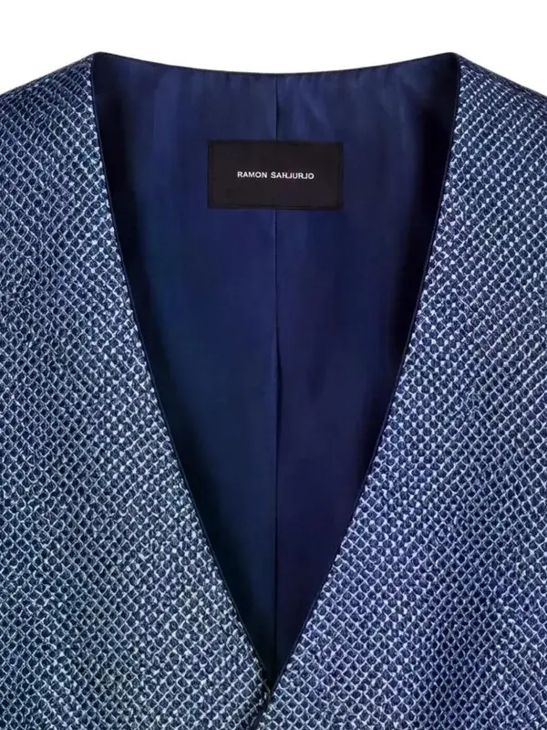 RAMON SANJURJO Double-breasted Textured Waistcoat