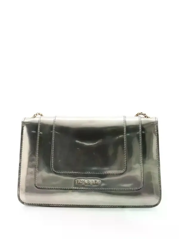 BVLGARI Serpenti Forever Patent Small Shoulder Bag - Metallic