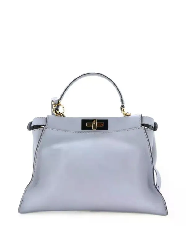 Fendi Peekaboo Bag Rigid Leather Regular Satchel