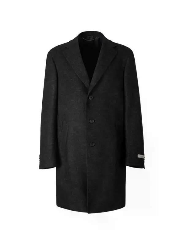 Canali Single-breasted Notched-lapels Coat - Grey
