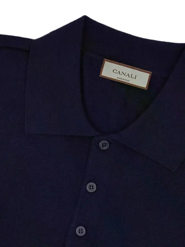 Canali Merino Wool Polo Sweater