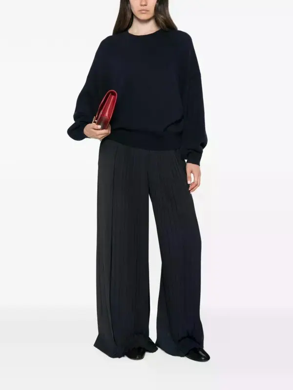 LISA YANG Vieira Ribbed-trim Long-sleeve Sweater - Blue