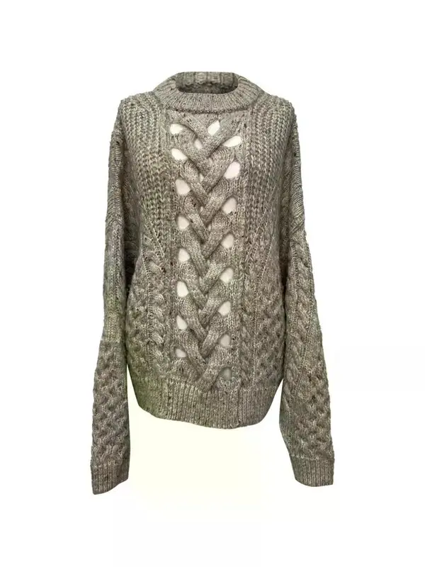 ISABEL MARANT VINTAGE Cable-knit Wool Sweater - Grey