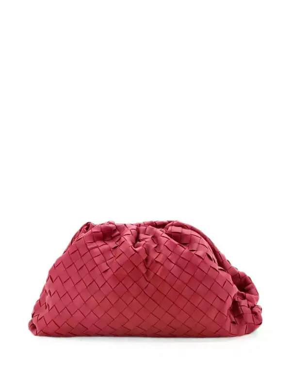 Bottega Veneta The Pouch Intrecciato Nappa Teen Crossbody Bag - Pink