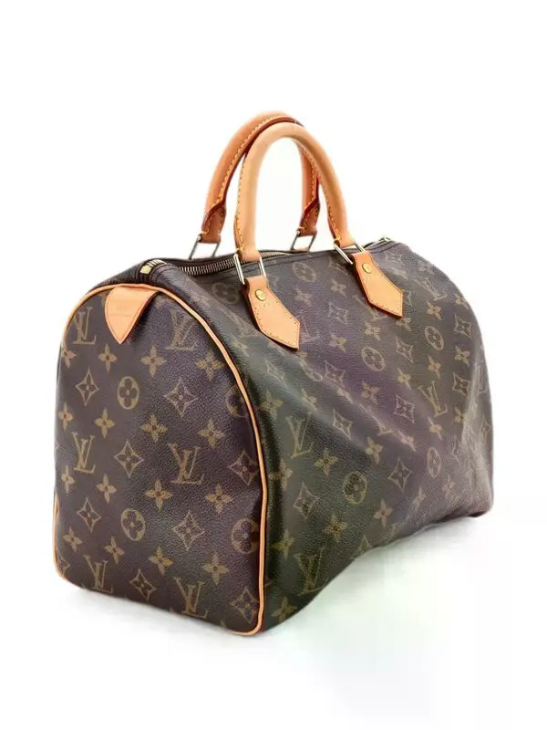 LOUIS VUITTON Speedy Monogram Canvas 30 Satchel Handbag - Brown